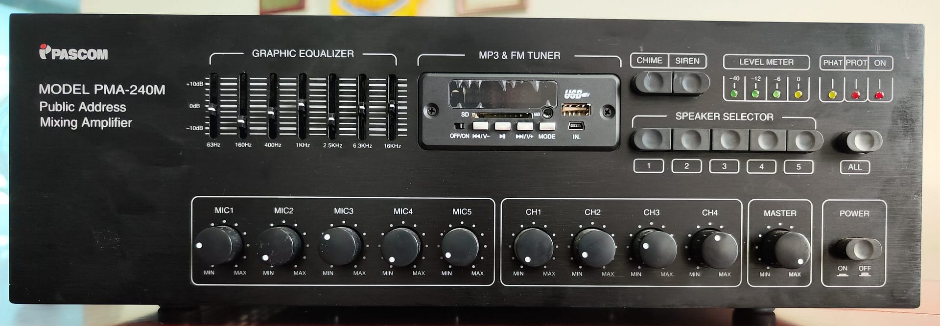 PMA-240M Public Address Mixing Amplifier - PASCOM